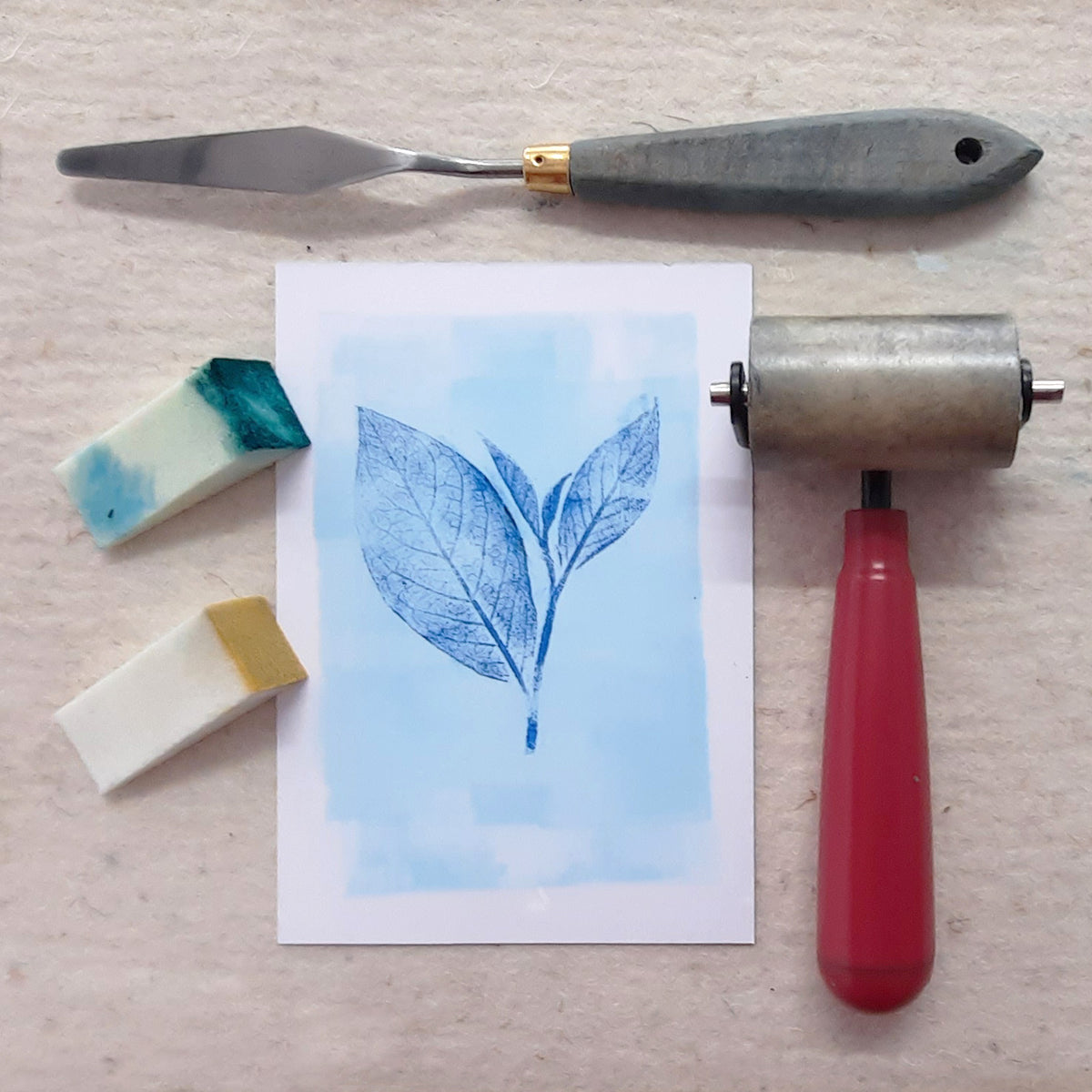 Leaf Printing - Print Social Workshop – Linocut Studio
